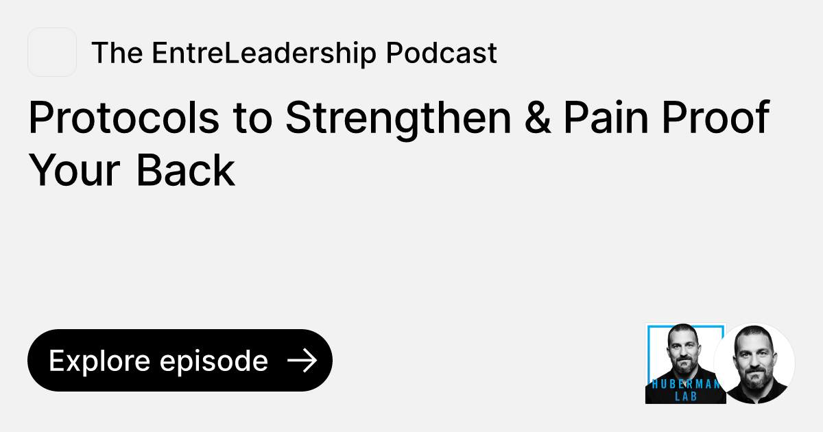 Protocols to Strengthen & Pain Proof Your Back