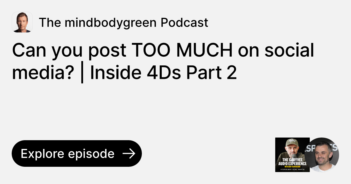 Episode: Can you post TOO MUCH on social media? | Inside 4Ds Part 2 ...