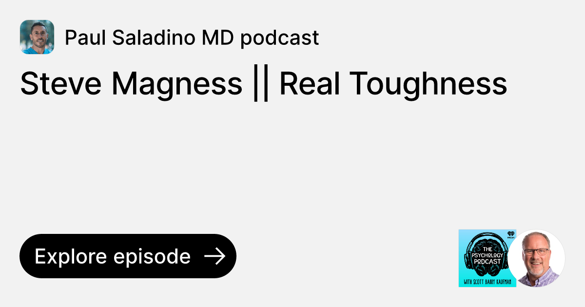 Episode: Steve Magness || Real Toughness | Ask Paul Saladino MD podcast