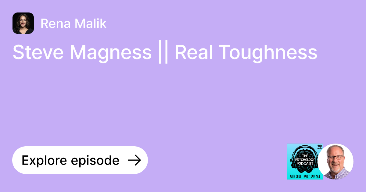 Episode: Steve Magness || Real Toughness | Ask Rena Malik