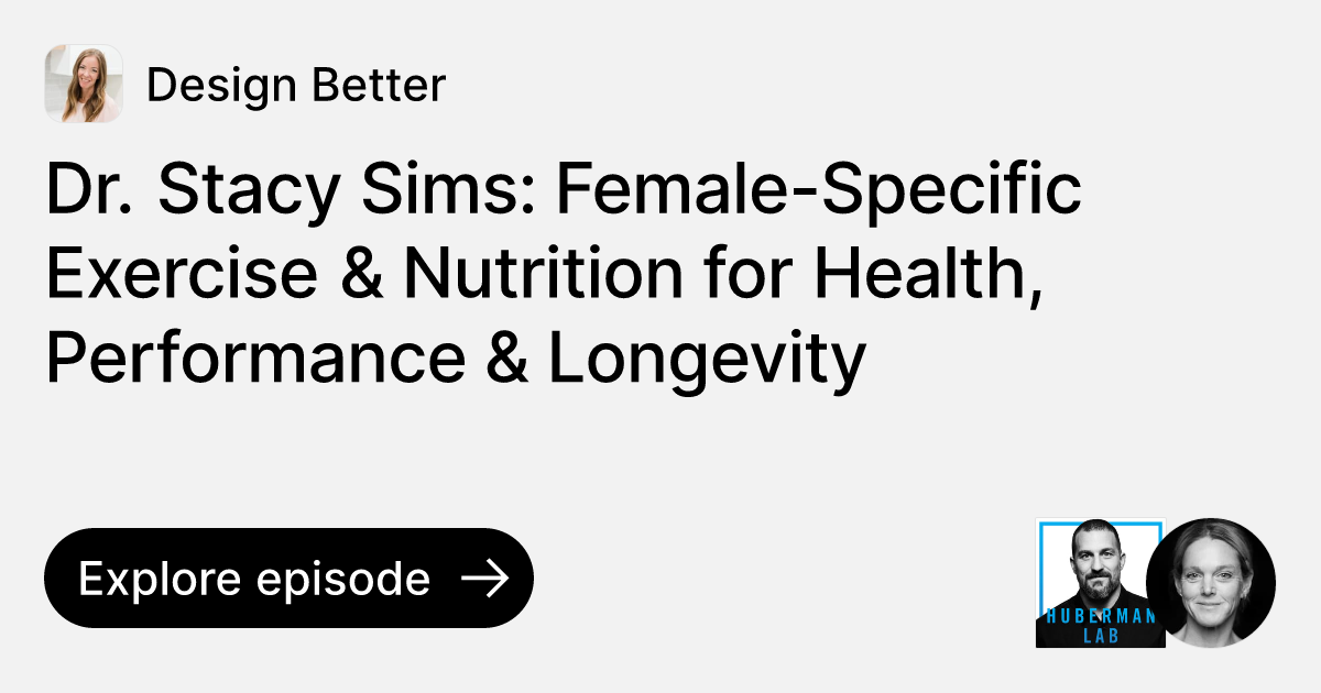 Episode: Dr. Stacy Sims: Female-Specific Exercise & Nutrition for ...