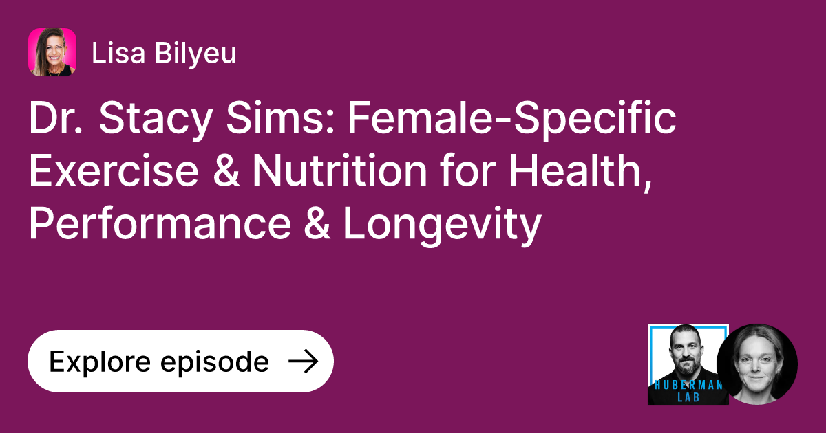 Episode: Dr. Stacy Sims: Female-Specific Exercise & Nutrition for ...