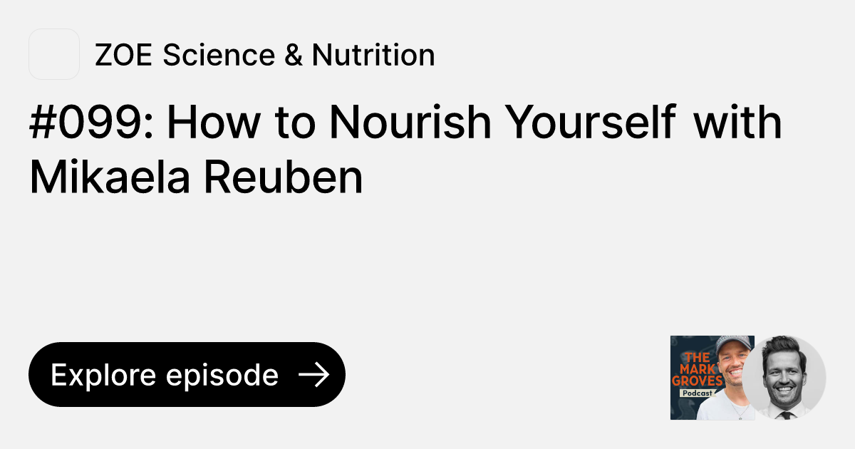 Episode: #099: How to Nourish Yourself with Mikaela Reuben | Ask ZOE ...
