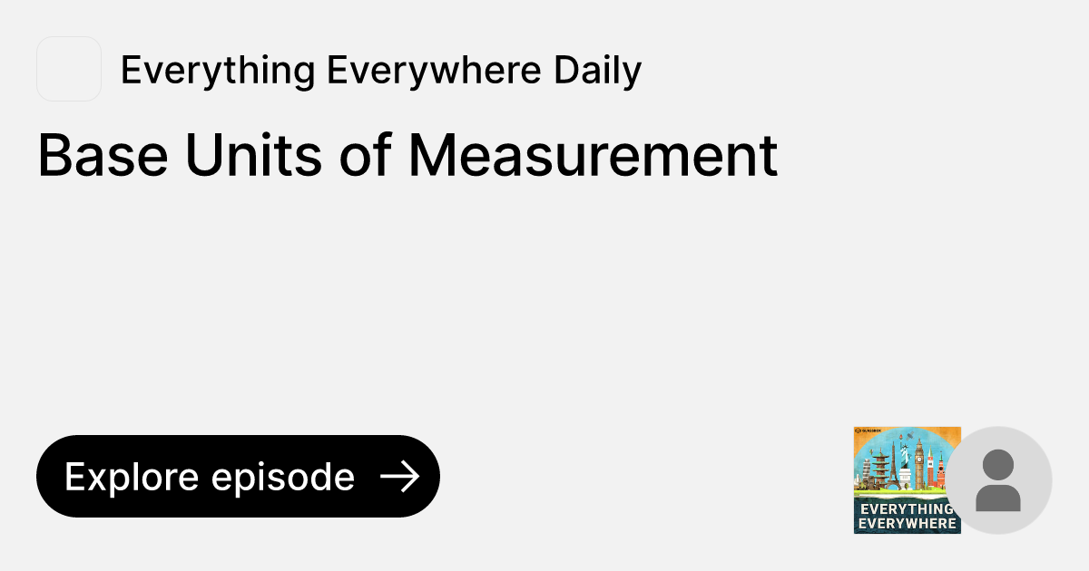 Base Units of Measurement