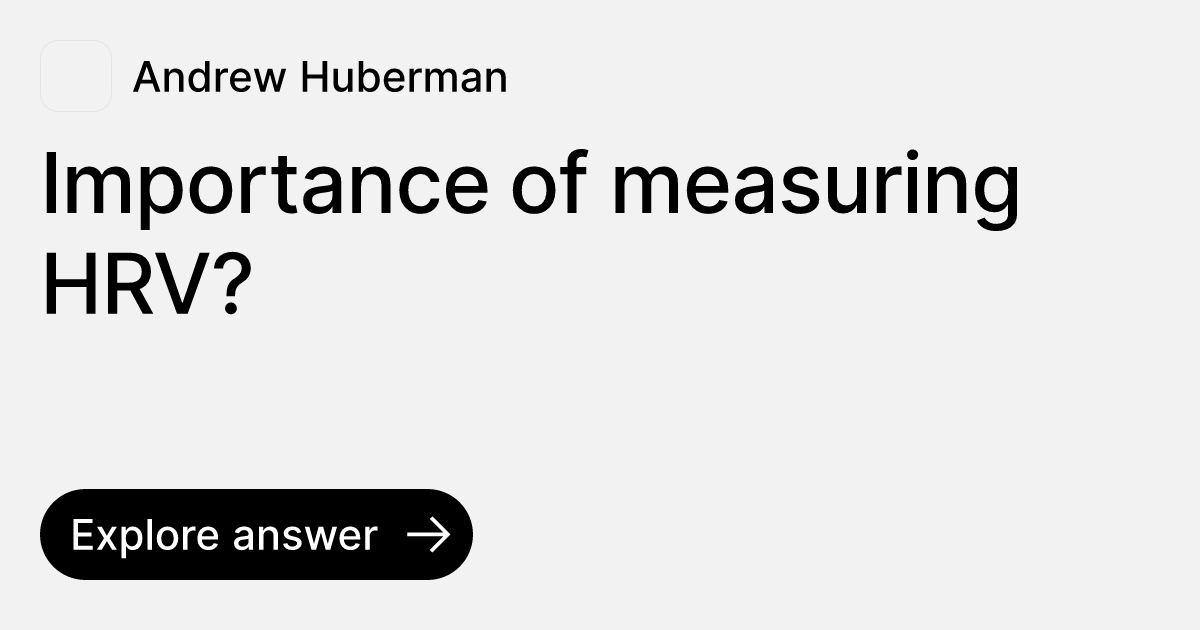 Importance of measuring HRV? | Ask Dexa