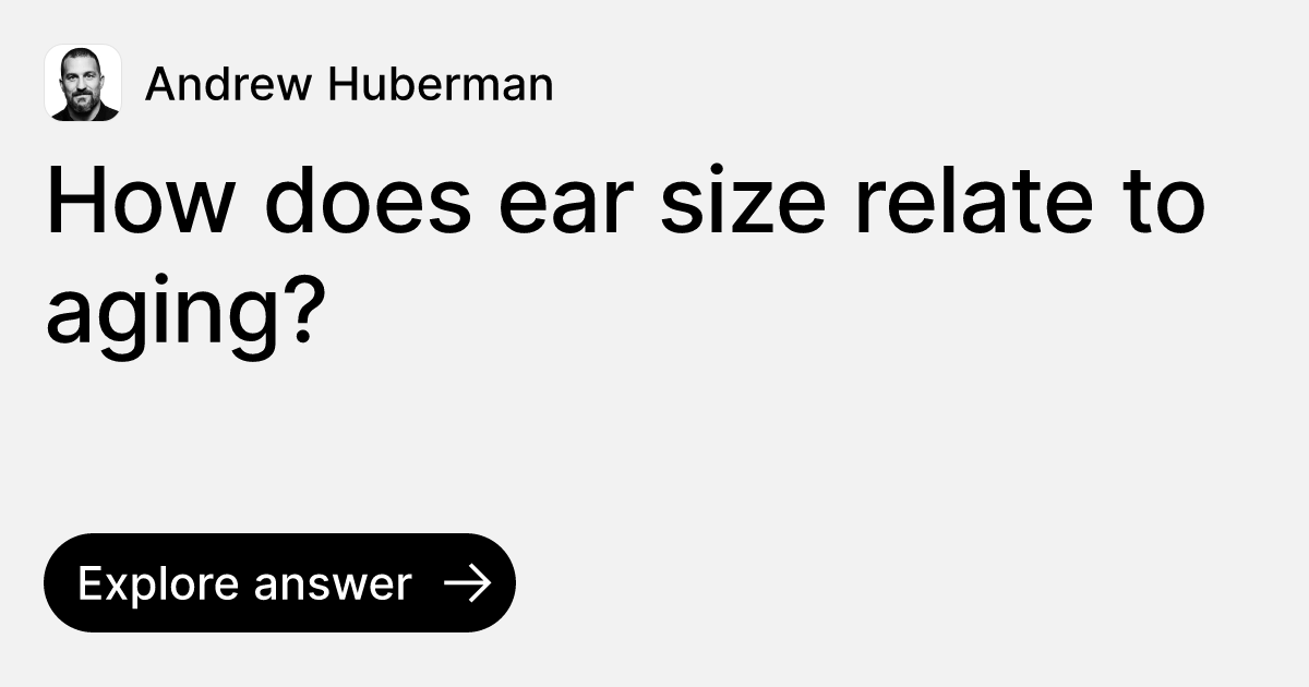 How does ear size relate to aging? | Ask Dexa