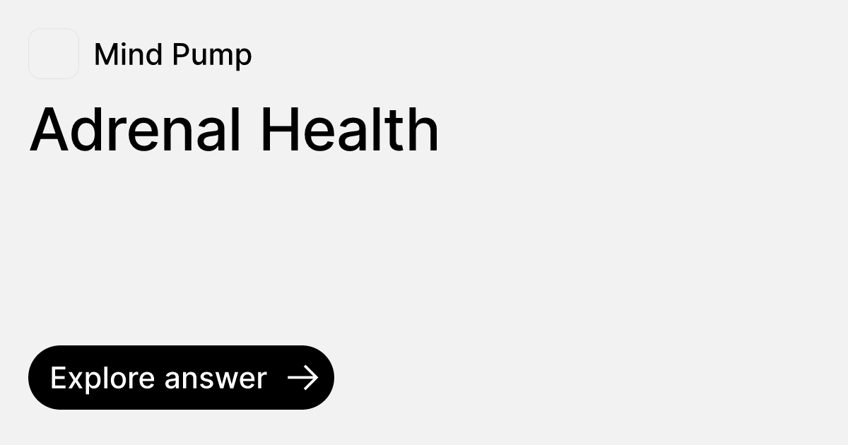 Adrenal Health | Ask Dexa