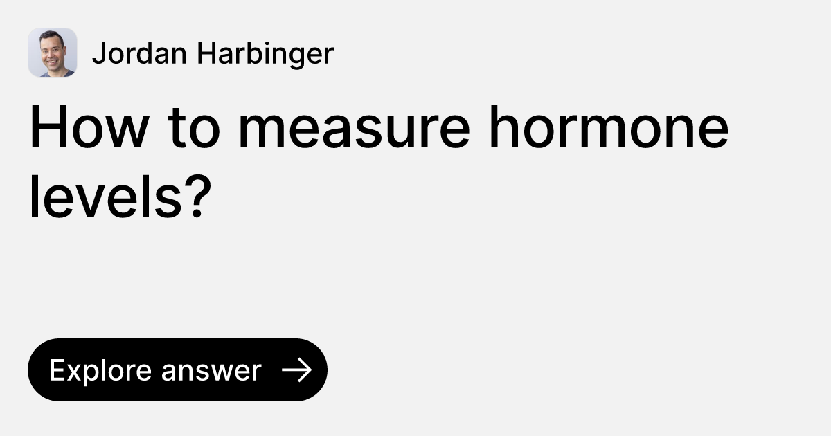 How to measure hormone levels? | Ask Dexa