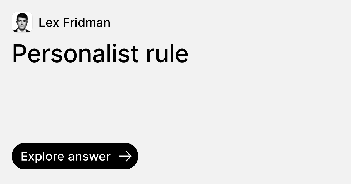 Personalist rule | Ask Dexa