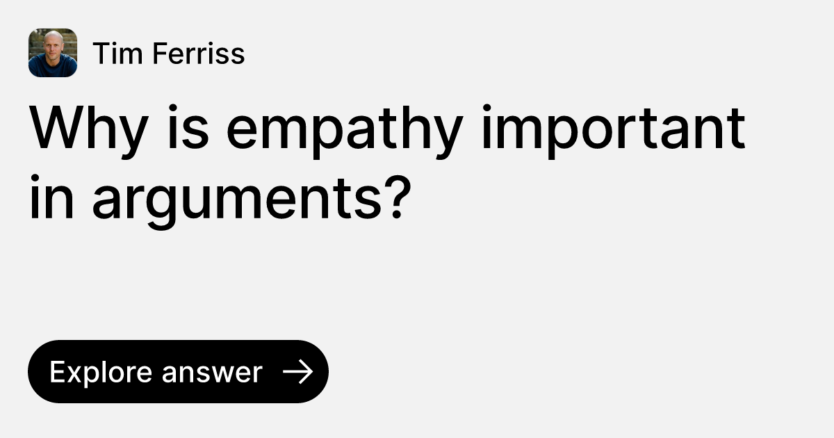 Why is empathy important in arguments? | Ask Dexa