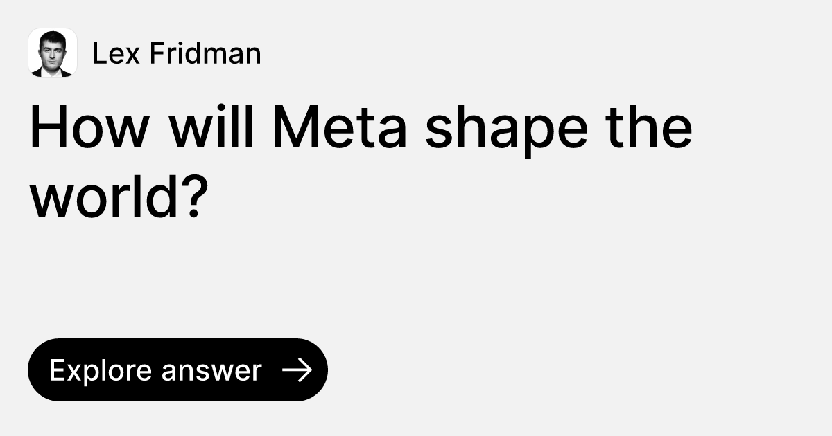 How will Meta shape the world? | Ask Dexa