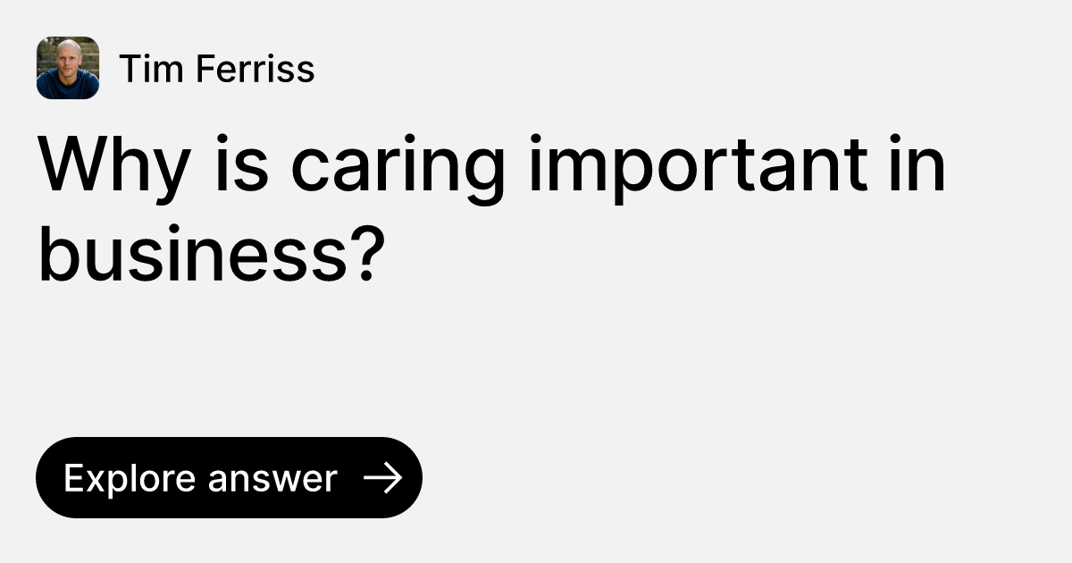 Why is caring important in business? | Ask Dexa